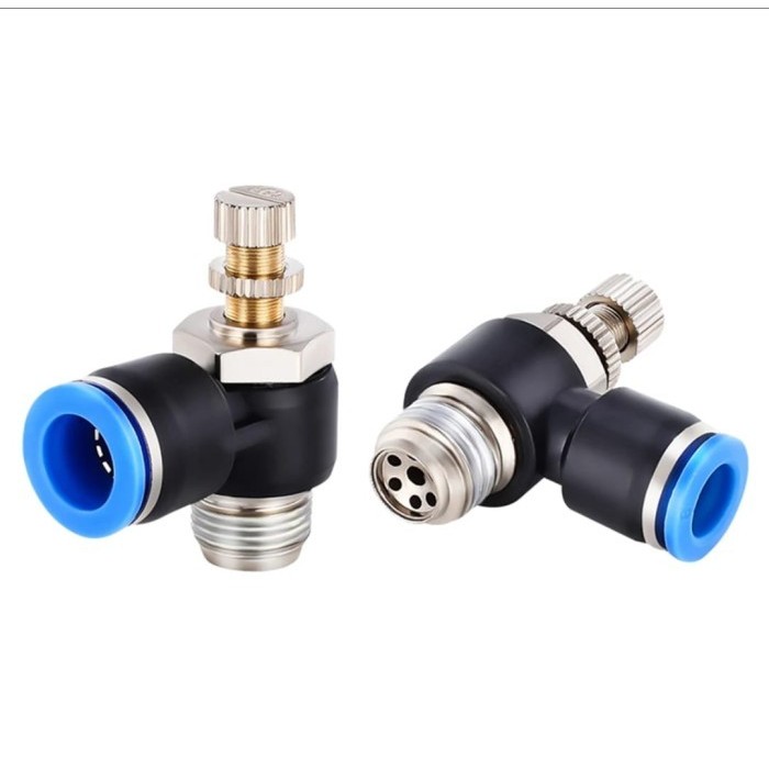 Jual Fitting pneumatic Flow Speed Control Valve Controller M5-4mm 1/8 ...