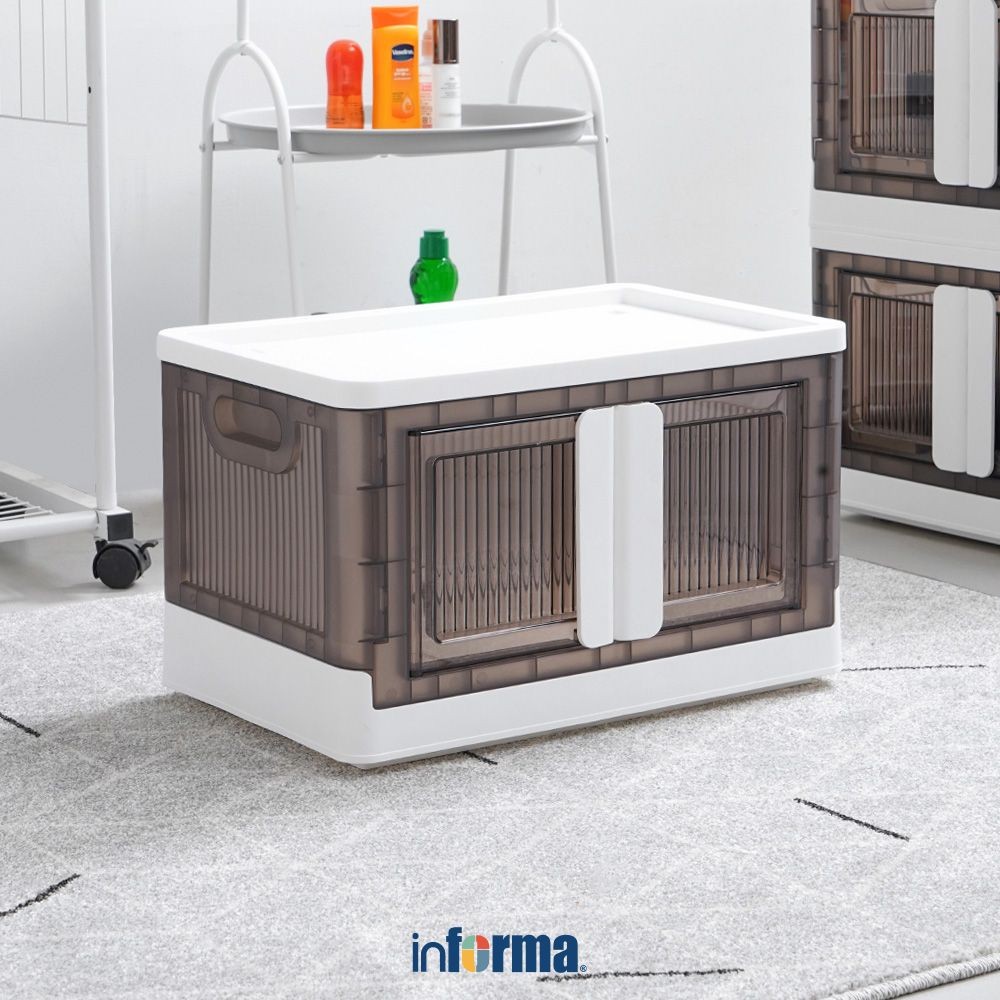 Jual Informa 48X30X30 cm Fritz Kotak Penyimpanan Lipat - Hitam Frosty ...