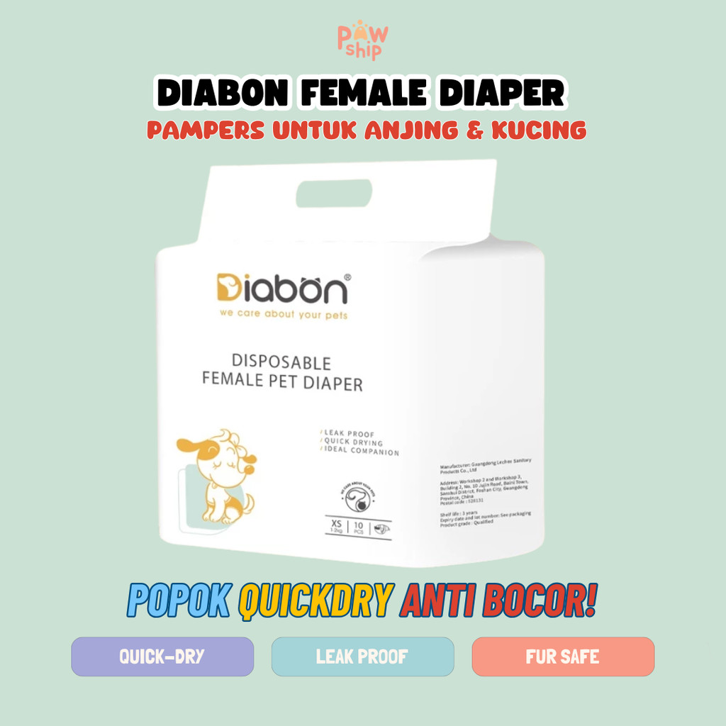 Jual DIABON Female Popok Hewan Anjing Kucing Betina / Diapers Anti ...