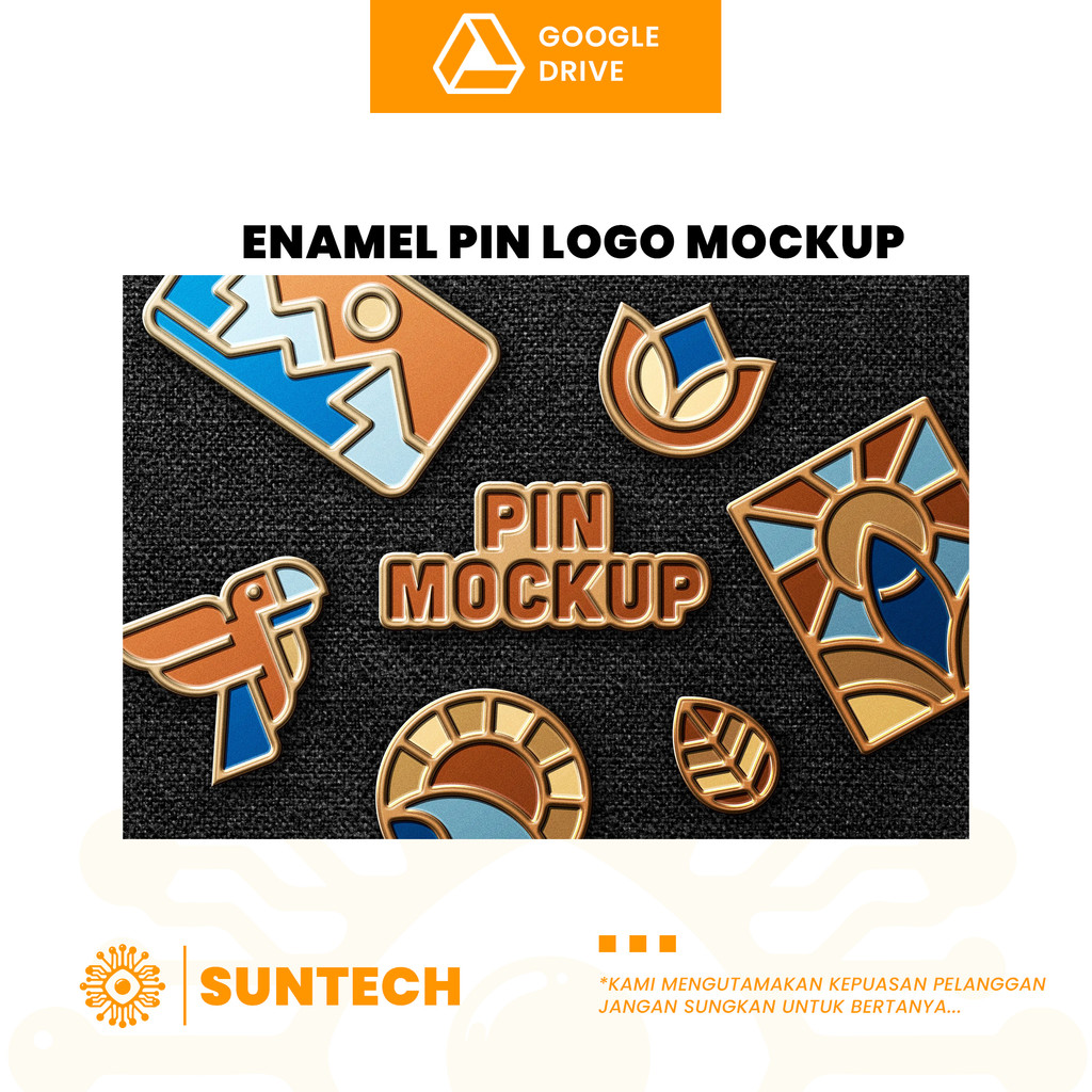 Jual ENAMEL PIN LOGO MOCKUP | PHOTOSHOP | Shopee Indonesia