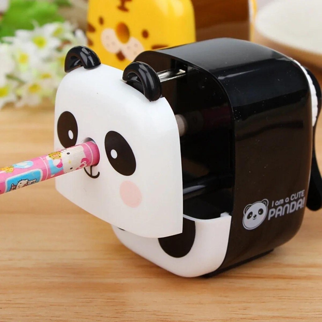 Jual Animal Shaped Cartoon Panda Tiger Pencil Sharpener Kids School ...