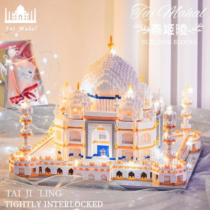 Jual Taj Mahal Mini Bricks World Famous Architecture Micro Model India ...