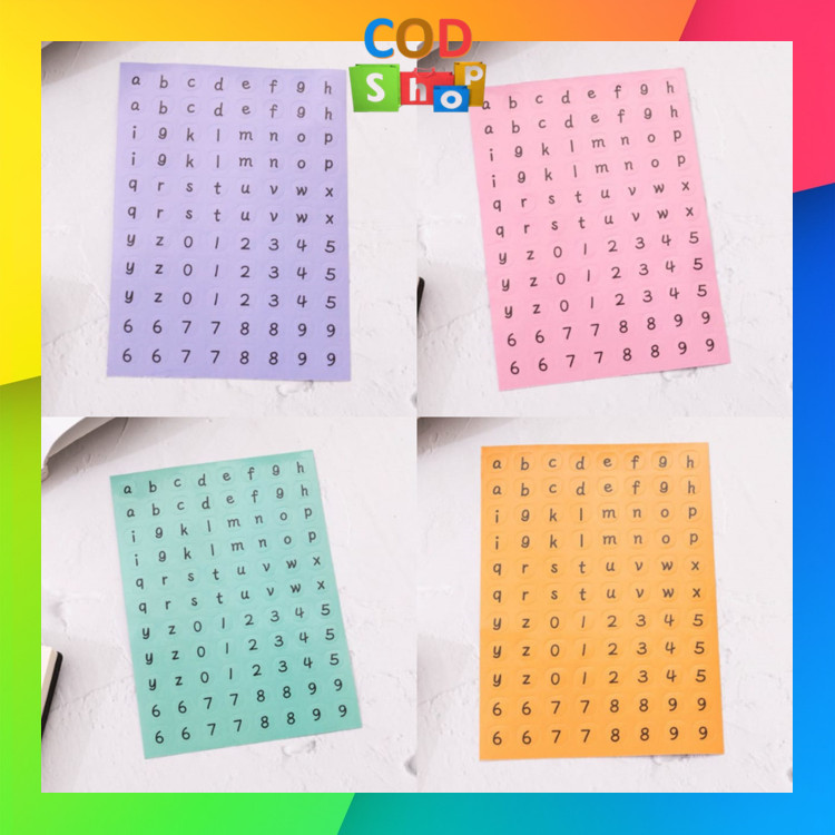Jual COD - 6217 Letter Capital Round Sticker / Numeric Sticker Tulisan ...