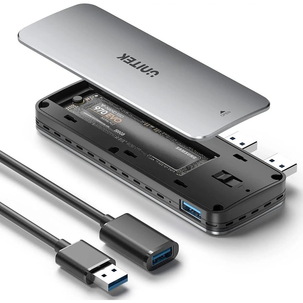 Jual Unitek M2 NVMe SSD Case Dual USB 3.2 Gen2 10Gbps to NVME SSD M.2 ...