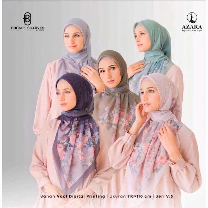 Jual NAGIH OOTD HIJAB BUCKLE SCARVES BY AZARA PREMIUM SUBLIM SEGI EMPAT ...