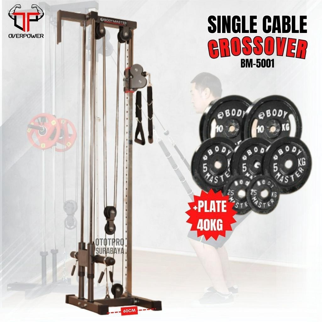 Jual Single Cable Crossover + Plate Beban 40Kg Alat Gym Fitness ...