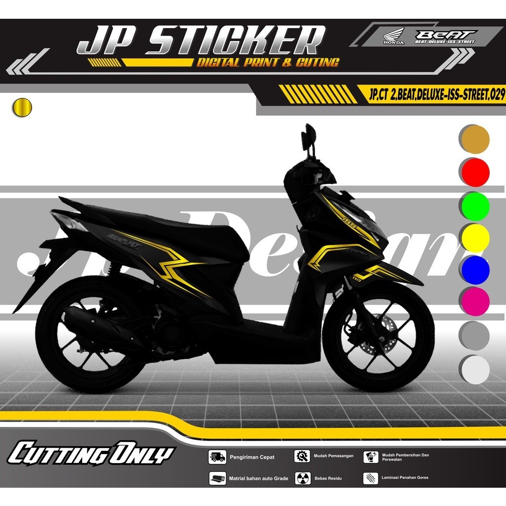 Jual Sticker BEAT DELUXE ISS STREEET - Stiker Striping Cutting Body ...