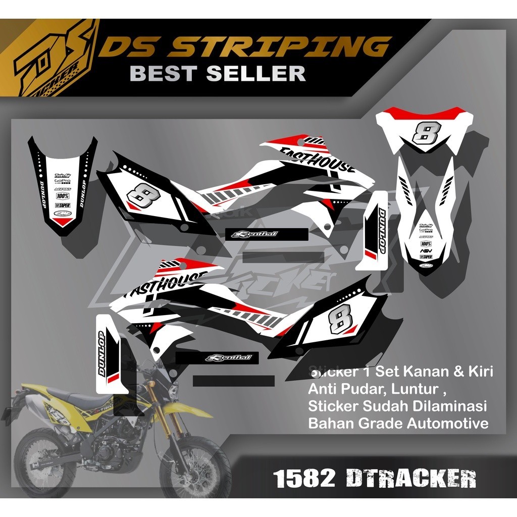 Jual 1582 Sticker Striping Motor Dtracker 150 List Variasi Fasthouse ...
