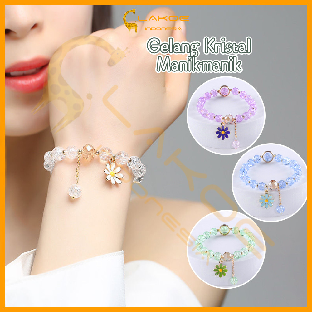 Jual LAKOE Gelang manik daisy Gelang Manik Kristal Bunga Anak Daisy ...