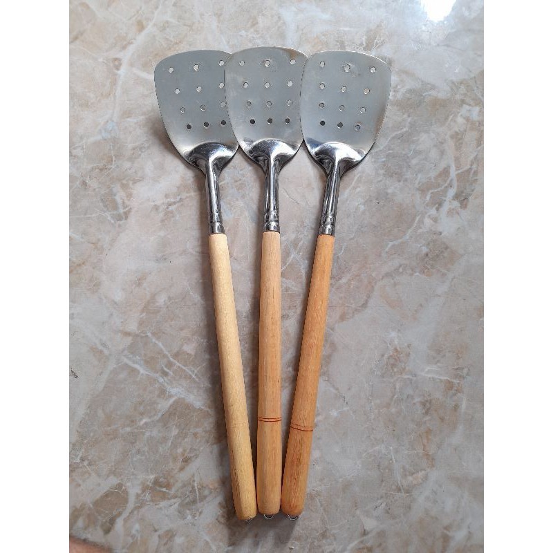 Jual SPATULA SEDANG GAGANG KAYU / SOTIL GAGANG KAYU / SUTIL GAGANG KAYU ...