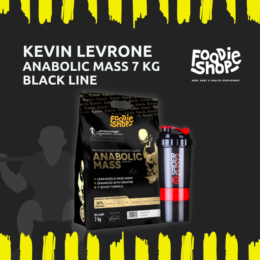 Jual Kevin Levrone Anabolic Mass 7 kg Black Line Series Mass Gainer ...