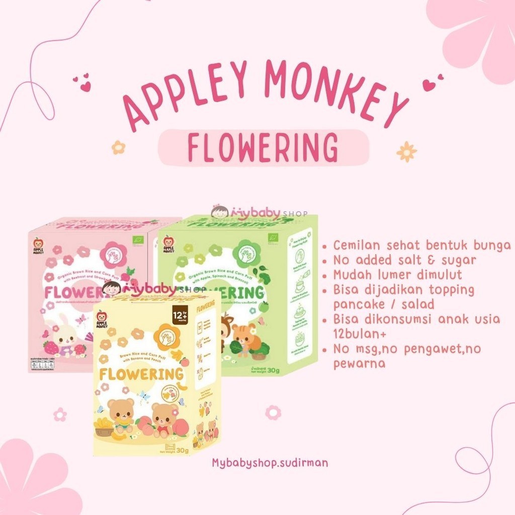 Jual Apple Monkey Flowering 30 gr - SNACK ANAK SEHAT (12M+) | Shopee Indonesia