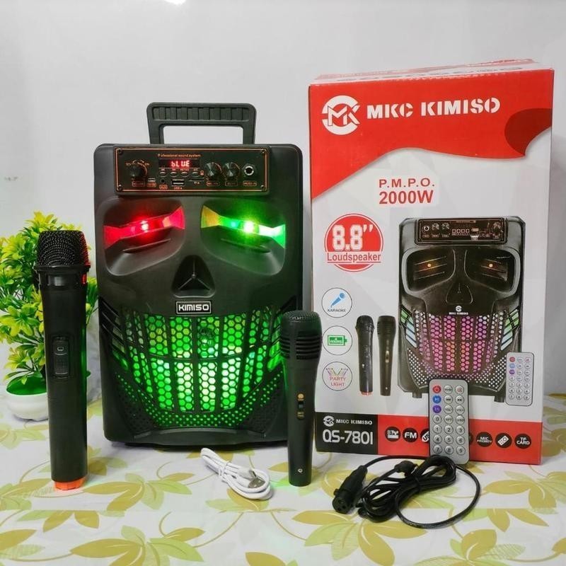 Jual COD Speaker QS-7801 Free Mic Wireless Kabel Ukuran | Shopee Indonesia