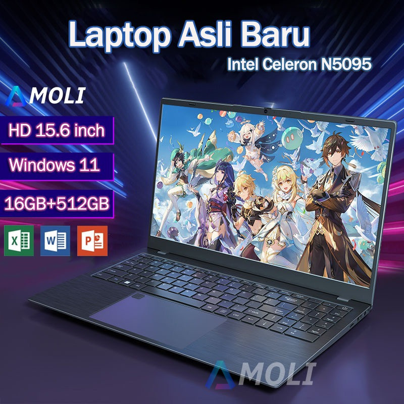 Jual Amoli[laptop Baru 2024 Dengan Sidik Jari] Layar Ips Hd 15 6 Inci