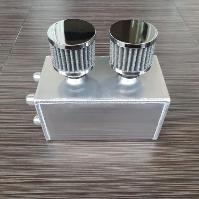 Jual Tabung Oil Catch Tank Aluminium + Air Breather Universal Original ...