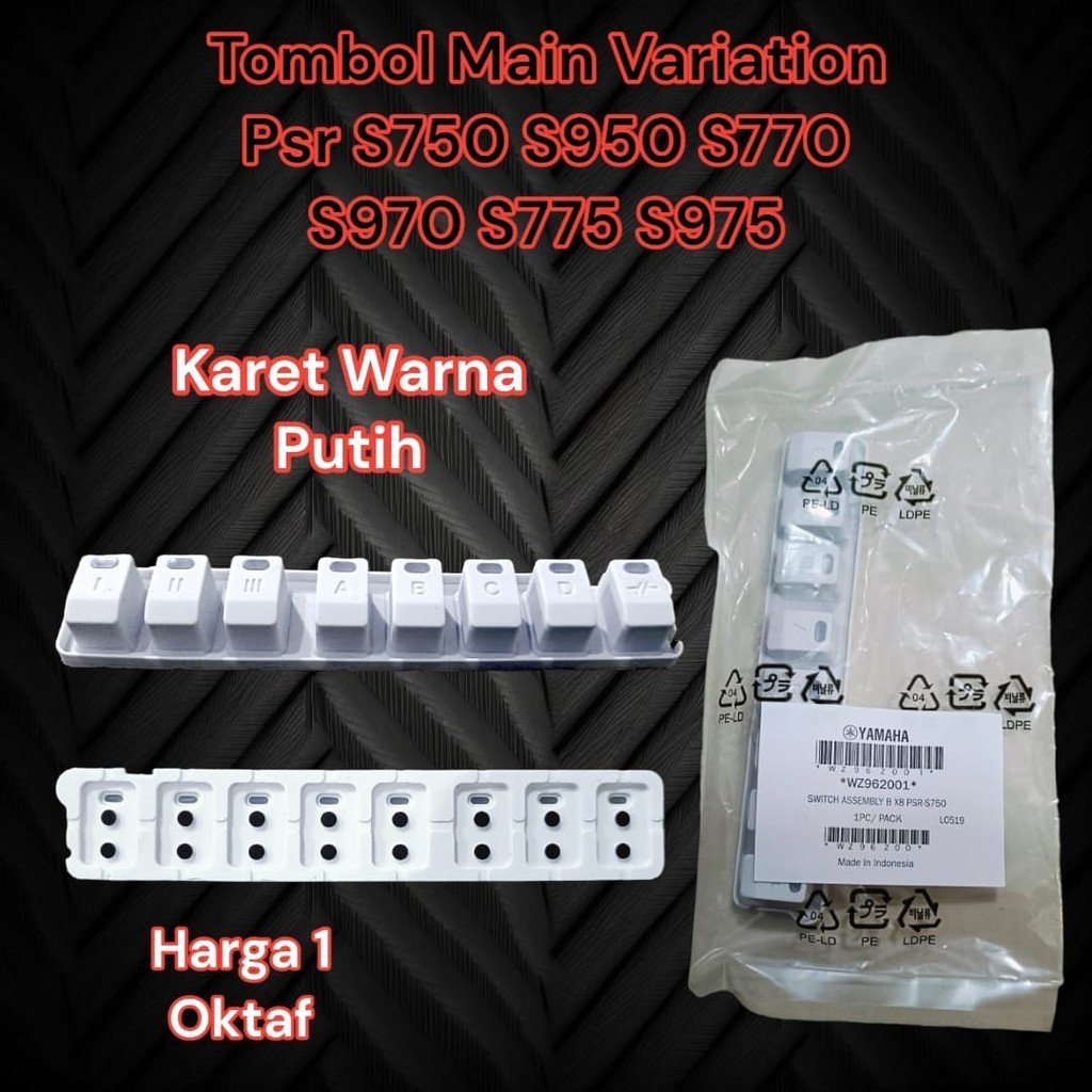 Jual Karet Tombol Main Variation ABCD Keyboard Yamaha PSR S750 950 770 ...