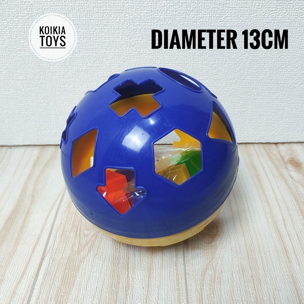 Jual Mainan edukasi anak BOLA pengenalan bentuk geometri puzzle shape ...