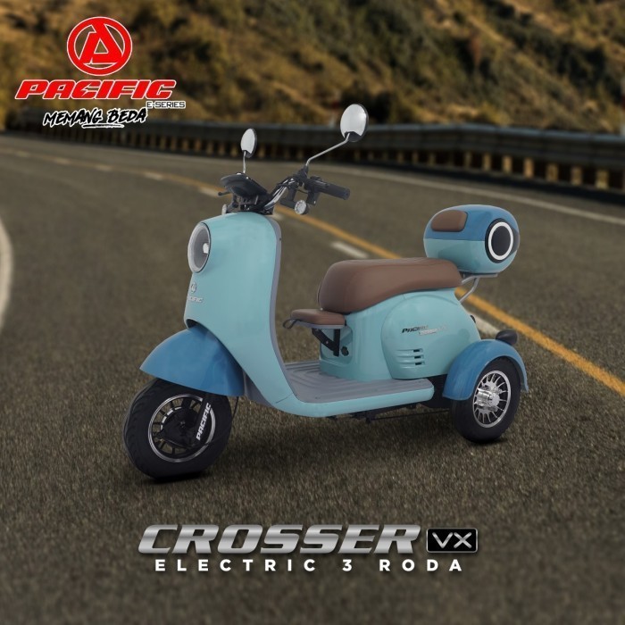 Jual PROMO GUDANG Sepeda Listrik Roda Tiga Pacific Crosser VX - Blue ...