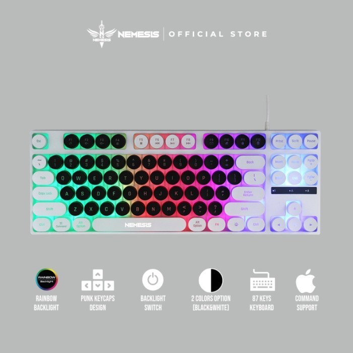 Jual Keyboard Gaming Membrane Tkl Nyk Nemesis Furion K-04 | Shopee ...