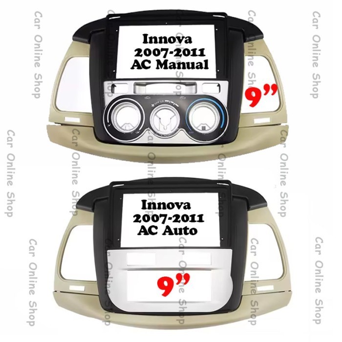 Jual Frame Headunit Android 9 inch for Toyota Innova 2005 2011 AC ...