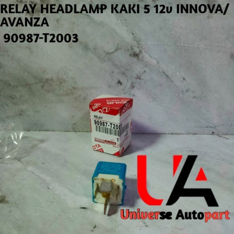 Jual Relay Headlamp Toyota Avanza / Innova / Fortuner 12v Kaki 5 Denso 90987-T2003 | Shopee ...