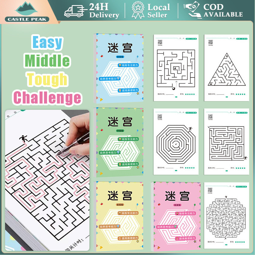 Jual 64PCS Aktivitas Anak Bermain Maze Labirin Game Permainan Mencari ...