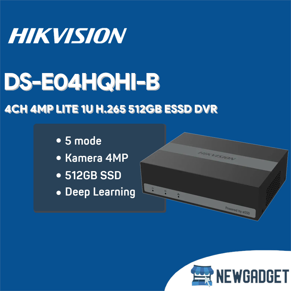 Jual HIKVISION DS-E04HQHI-B 4CH 4MP LITE 1U H.265 512GB ESSD DVR RESMI | Shopee Indonesia