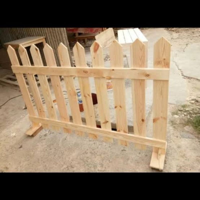Jual Pagar Kayu Tinggi 50 Cm Pembatas Ruangan Untuk Taman Beranda Pagar ...