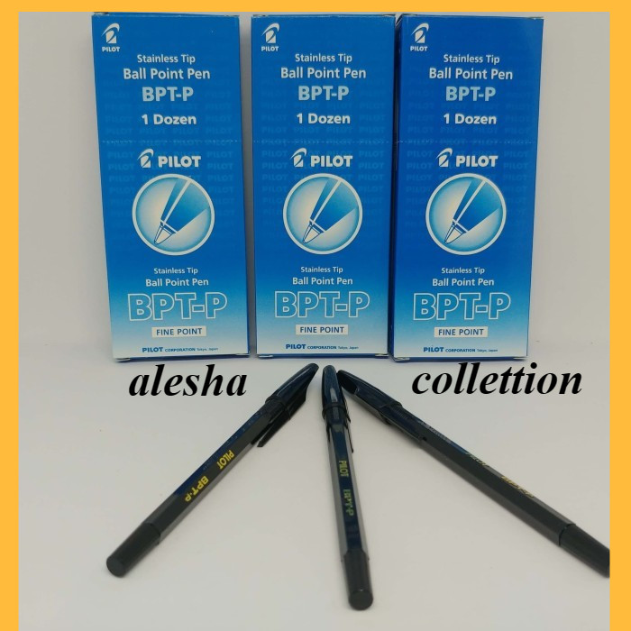 Jual Bolpen||Ballpoint||Pulpen Pilot BPTP warna Hitam(1 Lusin) | Shopee ...