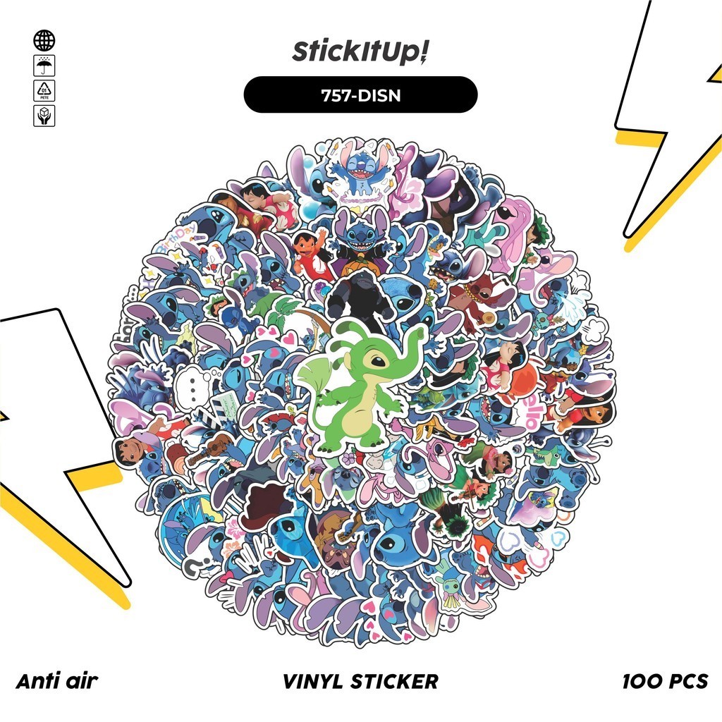 Jual COD 100 Pcs Stiker Pack Lilo And Stitch V3 Lucu Aesthetic Vynil ...