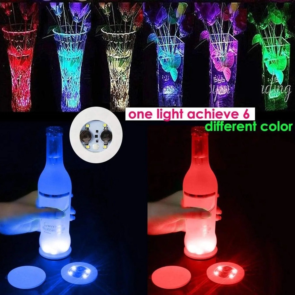 Jual Fashion Luminous Bottle Led Light Cup Sticker Mat Bar Club Party ...
