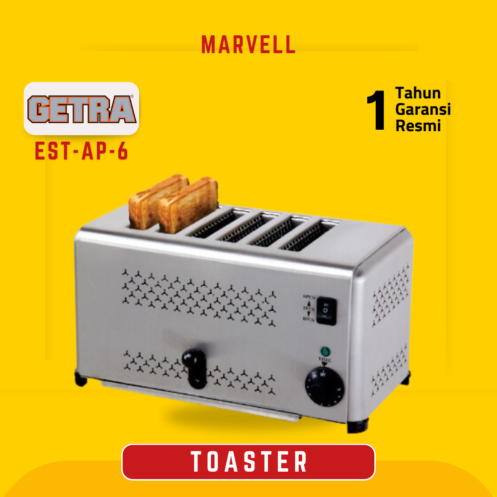 Jual GETRA EST AP 6 EST-AP-6 TOASTER POPUP TOAST PEMANGGANG ROTI ...