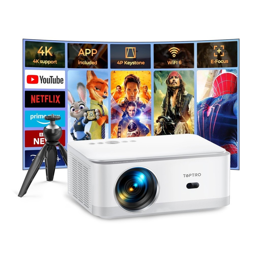 Jual TOPTRO X6 Projector 1080P Full HD Portable Projector 600ANSI ...