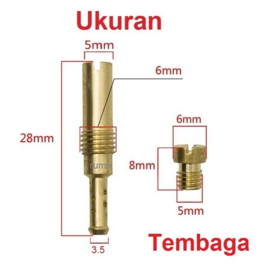 Jual 20pcs mainjet pilot/ Karburator Utama Jet Slow/Set Mainjet Pilot Jet - Main jet PWK PE PWL ...