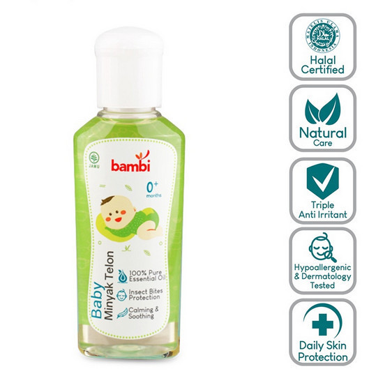 Jual Bambi Minyak Telon Oil Baby 60ml Oleum Chamomile Kulit Normal Dan ...