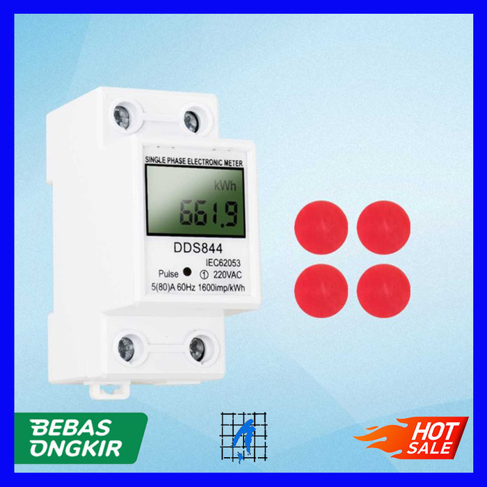 Jual Meteran Listrik Layar Digital Din Rail kWh Meter Single-Phase 220 V | Shopee Indonesia