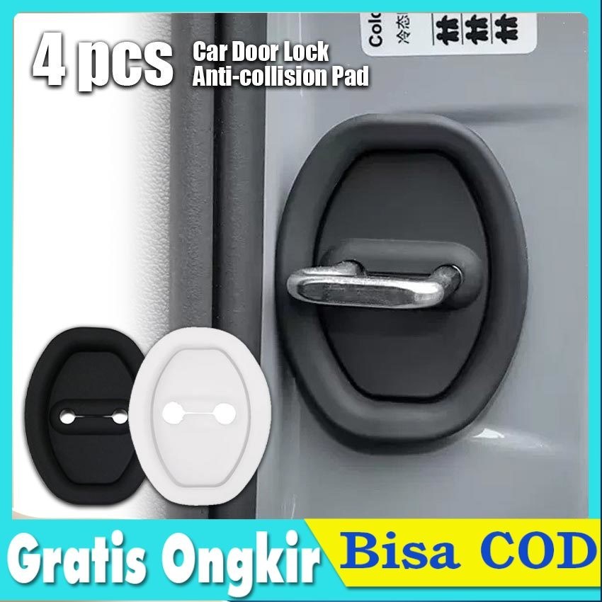 Jual 4pcs/set Car Door Lock Protective Cover Silicone Car Door Lock ...