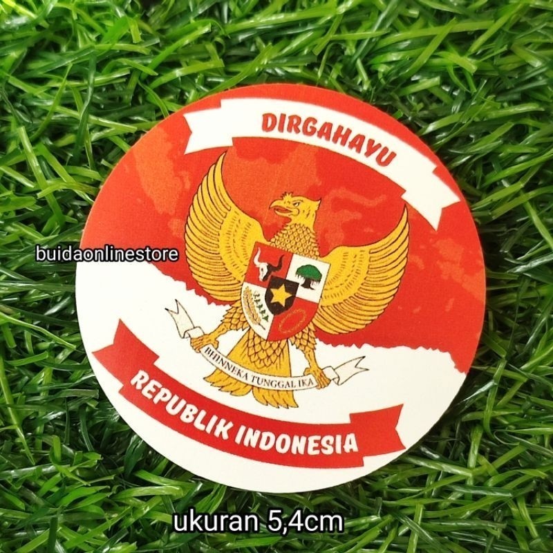 Jual Stiker Bulat Dirgahayu Republik Indonesia NKRI merah putih HUT RI ...