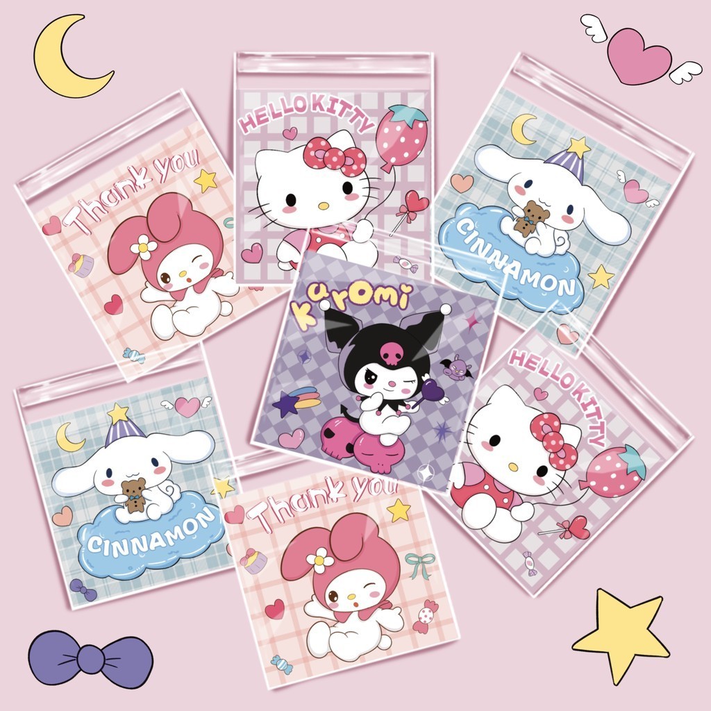 Jual (Delin)100 Pcs Plastik OPP Sanrio Packaging Snack Cookies Aneka ...