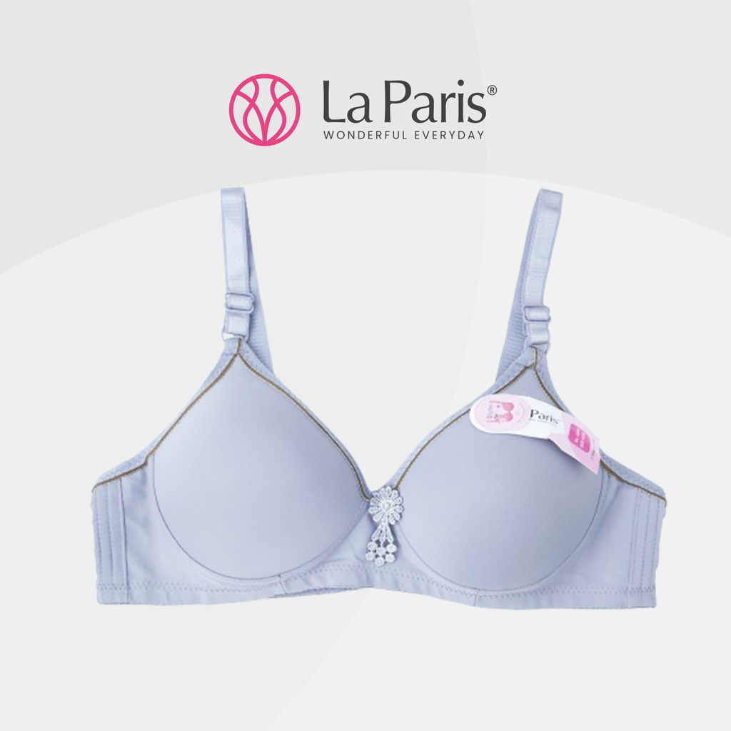 Jual LA PARIS Bra Wanita Push Up Polos Cup B Kait 3 Tanpa Kawat Bahan ...
