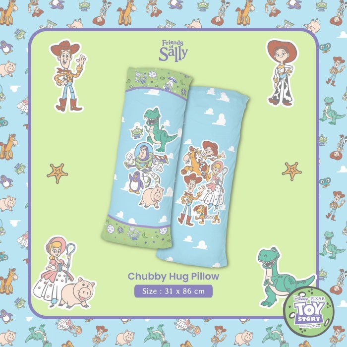 Jual Bamboo Woven Chubby Hug Pillow Disney Toy Story - Friends of Sally ...