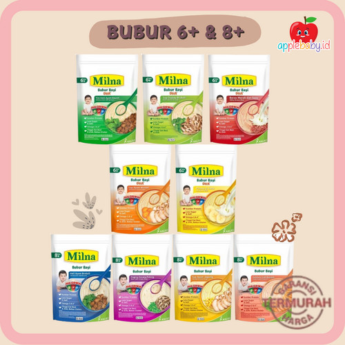 Jual MILNA - BUBUR BAYI 6+ & 8+ - MAKANAN BAYI - BUBUR BAYI ALL VARIANT ...