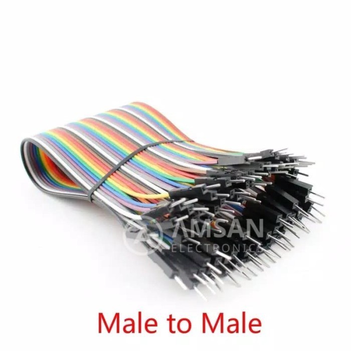 Jual Kabel Pelangi 40 Pin Kabel Dupont 10cm 20cm 30cm Male Male Female ...