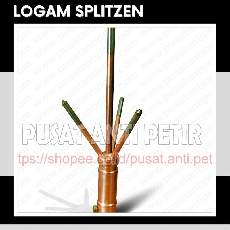 Jual Penangkal Petir Trisula / Splitzen Tombak Anti Petir Drat 3/4 inch ...