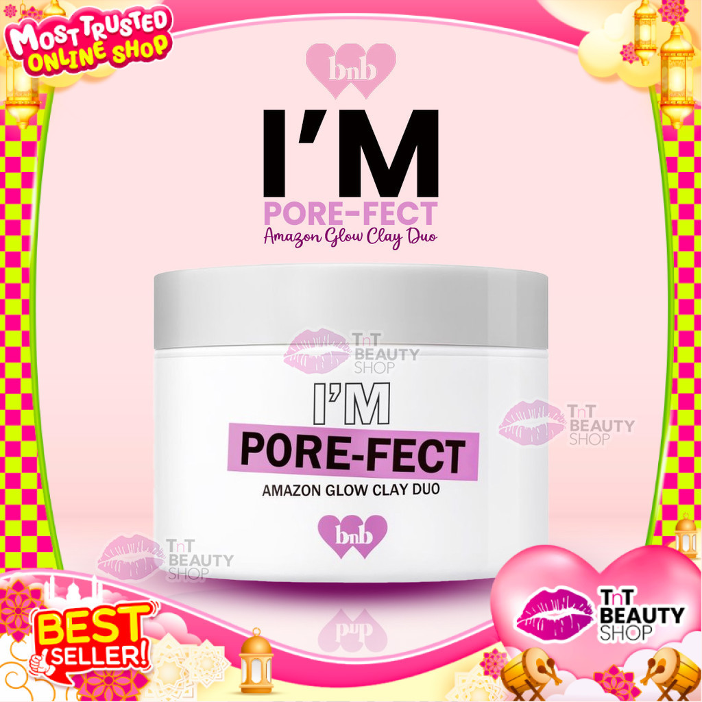 Jual BNB barenbliss I'm Pore-fect Amazon Glow Clay Duo Clay mask 2-in-1 in Jar | TnT Beauty Shop ...