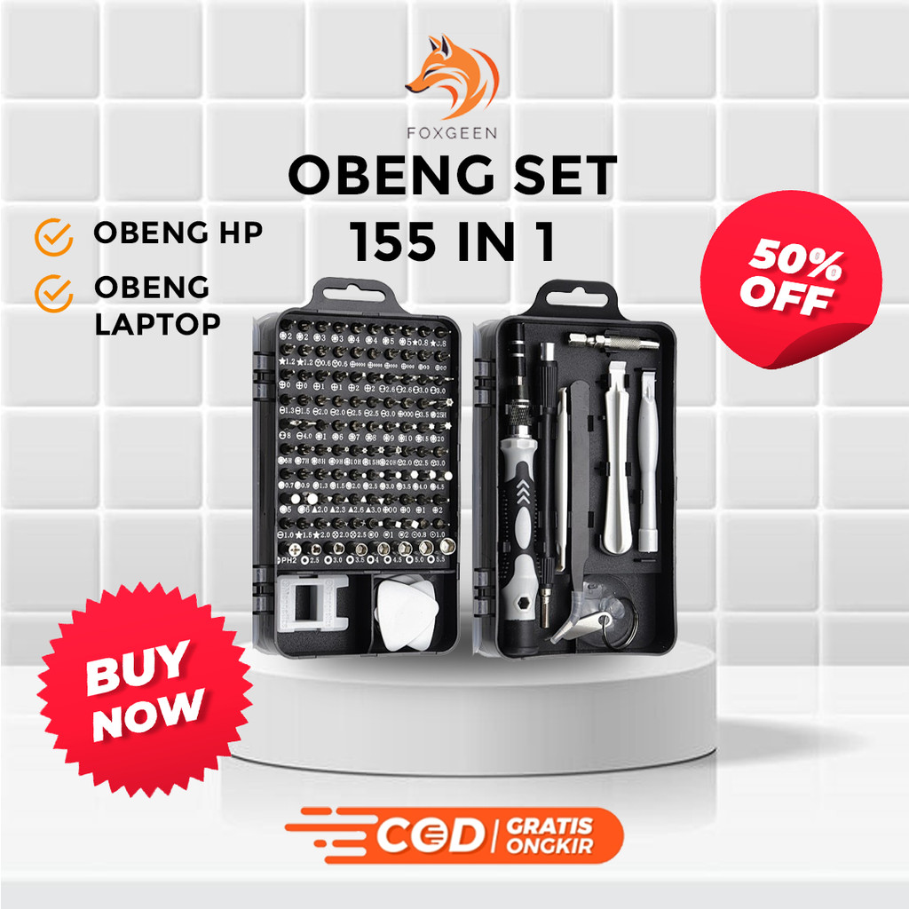 Jual Obeng 115 in 1 Hp full set Obeng Service Komputer Laptop Hp ...