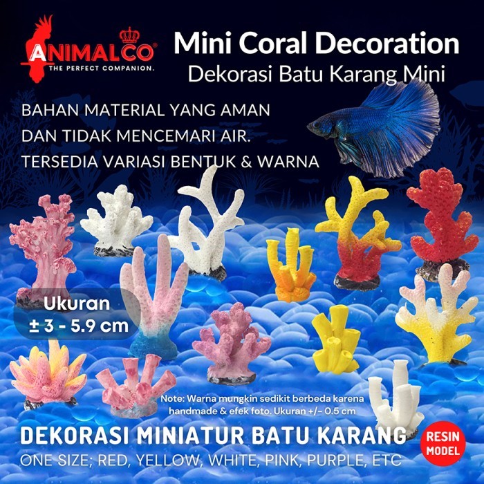 Jual Miniatur Terumbu Karang Hiasan Aquarium Ikan Batu Mini Dekorasi Akuarium Resin Artificial ...