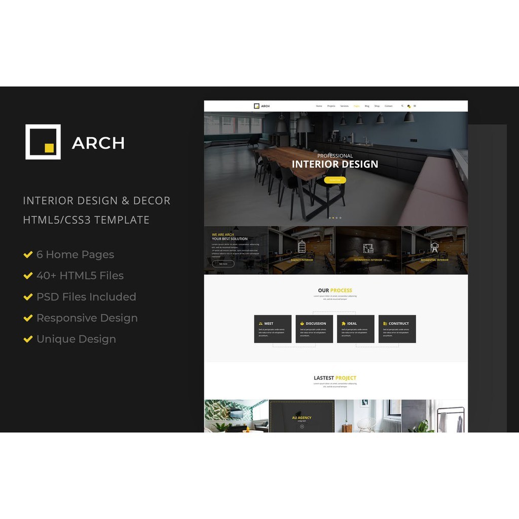 Jual Template Interior Design, Architecture HTML5 Templale Web | Shopee Indonesia