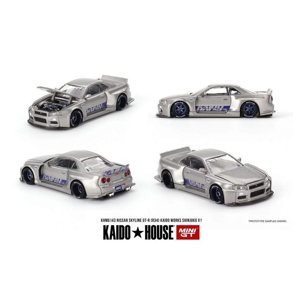 Jual Kaido House x Mini GT Nissan Skyline GT-R (R34) Shinjuku V1 Silver ...