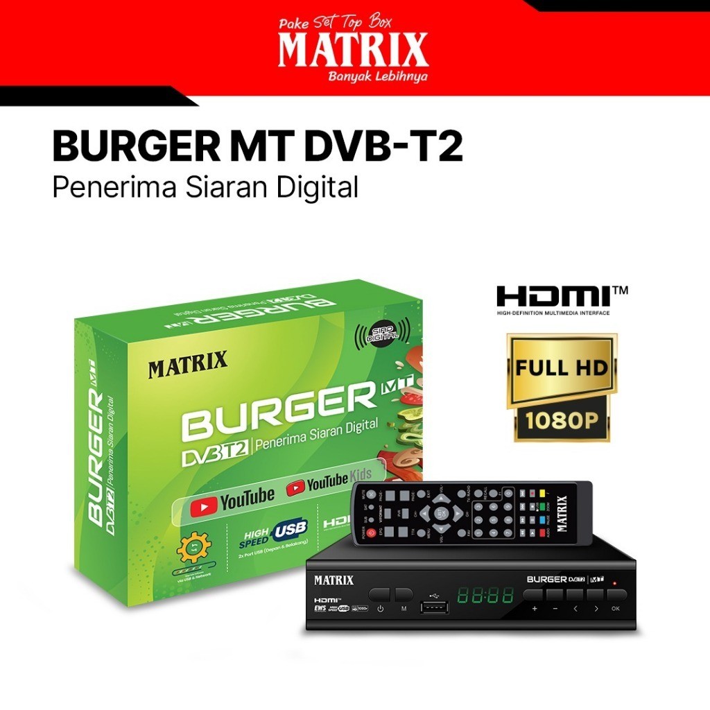 Jual Set Top Box Tv Digital Matrix Burger DVB-T2 MT SET TOP BOX MATRIX BURGER | Shopee Indonesia